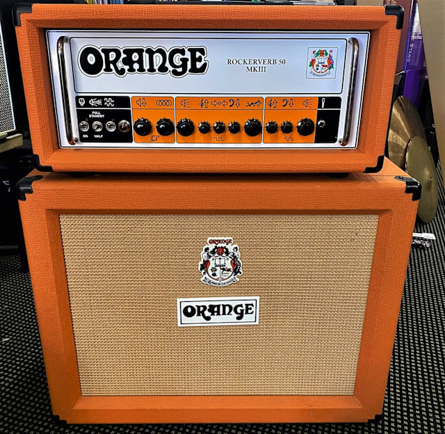 In Store Orange, Rockerverb MK III, 2020 UK, + PPC212, 2010, MIC Cab ...