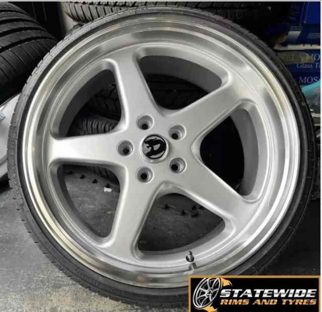 Set of Holden Walky Style 20” Wheels in Silver with Chrome Lip Finish ...