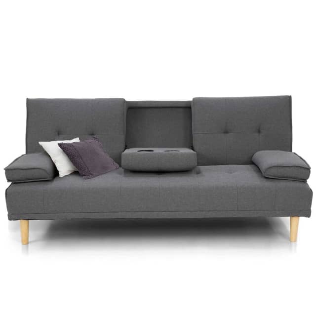 Sarantino Rochester Linen Fabric Sofa Bed Lounge Couch Futon Furniture ...