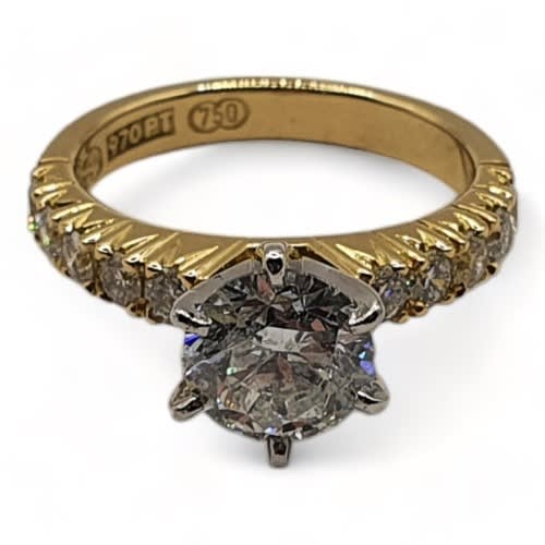 18ct Yellow Gold Ladies Diamond Ring Size J 1.95ct TDW | Women's ...