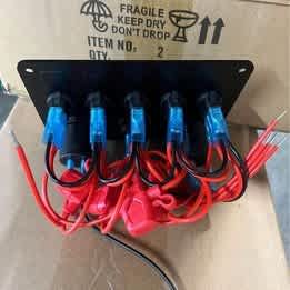 6 Gang 12V Switch Panel LED Light USB Rocker Circuit Breaker Car RV Bo ...