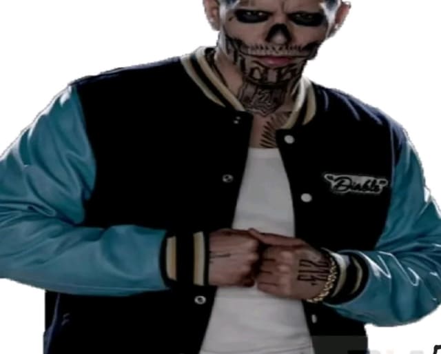 MENS JACKET SUICIDE SQUAD EL DIABLO VARSITY LETTERMAN SYNTHETIC LEATHE ...