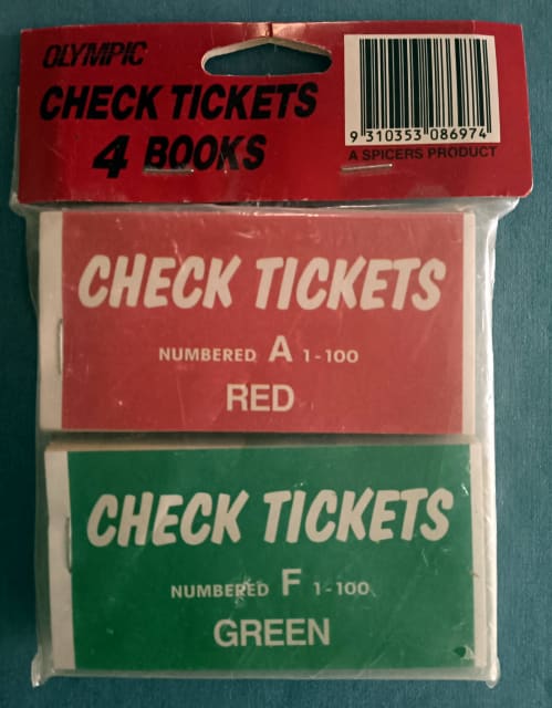 4 x 100 Olympic Check Book Raffle Tickets - Fundraising Draw Prizes ...