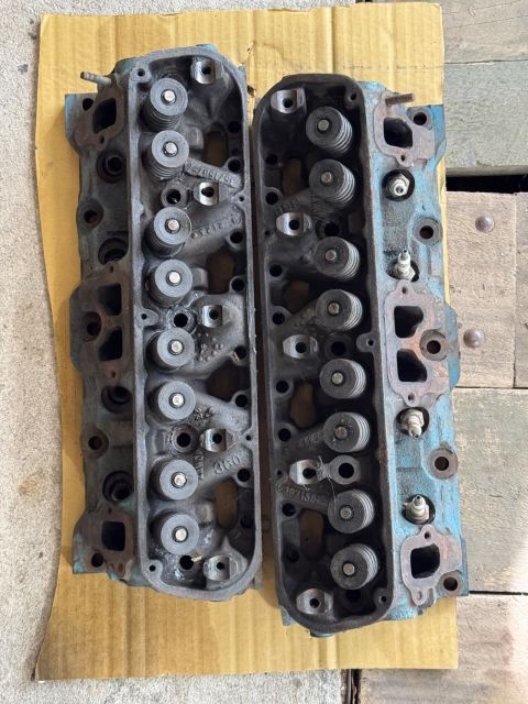 Charger Chrysler Valiant Dodge 360 Cylinder Heads complete pair ...