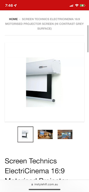 Screen Technics ElectriCinema 16:9 Motorised Projector Screen - Home ...