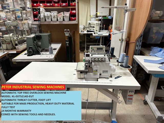 INDUSTRIAL HEAVY DUTY TOP FREE OVERLOCK SEWING MACHINE EXT52 | Sewing ...