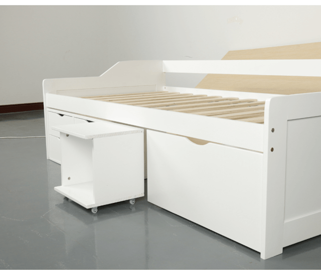 MULTIFUNCTION Glebe Day Bed with Drawers Aesthetic White - Beds in ...