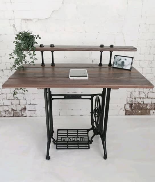 Industrial design singer frame desk | Desks | Gumtree Australia Central ...