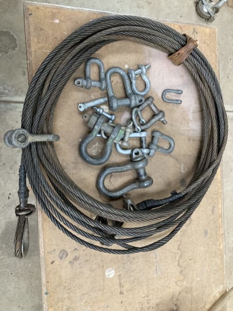 Steel Wire Rope Cable 4wd recovery with Shackles | Other Parts ...