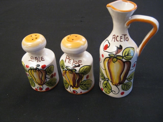 Vintage Mid 20th Century Italian Made Condiment Set - Collectables in ...