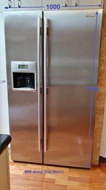 $ large Side by Side Fridge with Ice & Water 690 liter Westinghouse ...