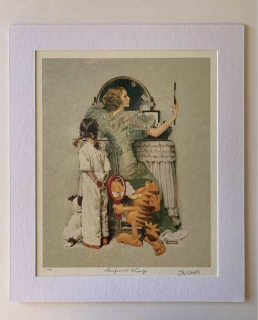 Signed print by Garfield creator Jim Davis Titled: GARFIELD’S VANITY ...