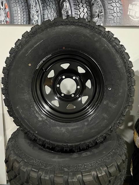 Brand new 285/75R16 mud tyres on 16x8 black steel wheels | Wheels ...