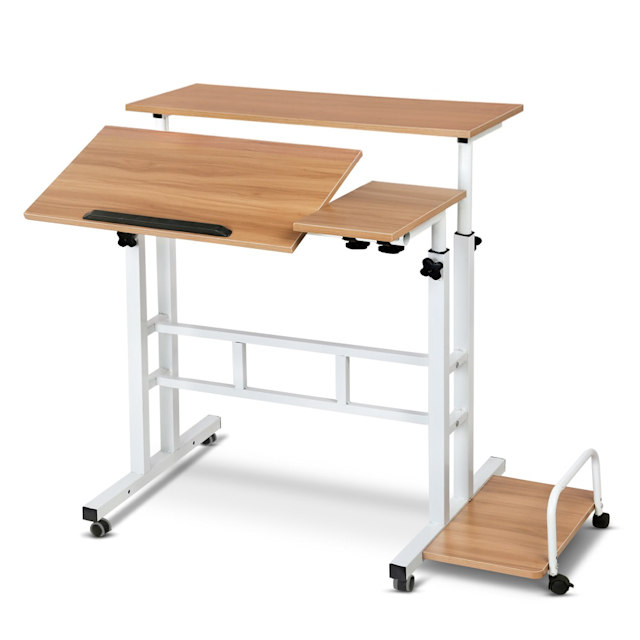 Laptop Desk Table Adjustable Light Wood 80CM - Desks in East Maitland ...