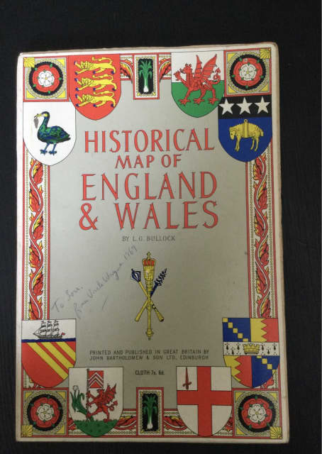 Vintage Historical Map Of History of England & Wales 1965 | Other ...