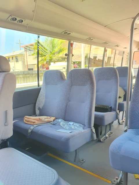 Toyota coaster bus seats available. double and single velour covered ...