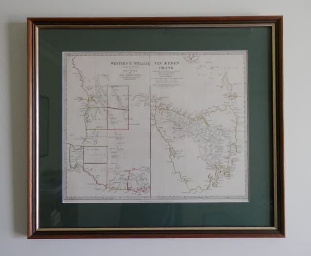 Framed Map: Western Austalia & Van Diemen Island (1833) - Other ...