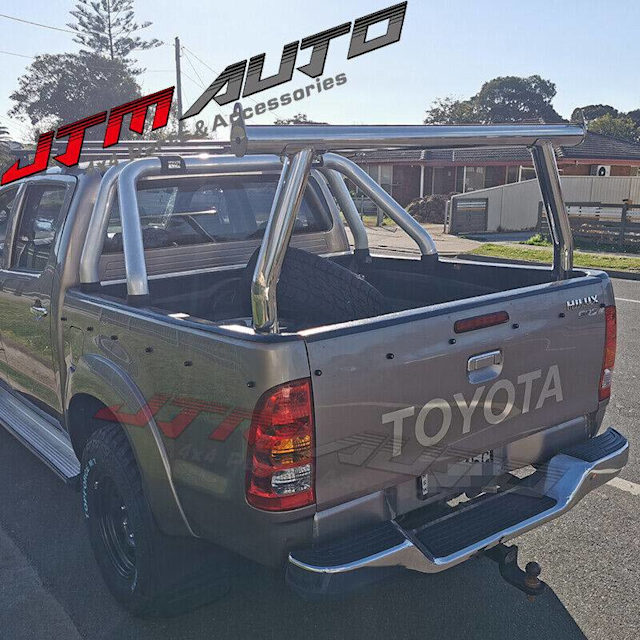 Universal StainlessSteel Ladder Rack RollBar2suit Toyota Hilux 2005-21 ...