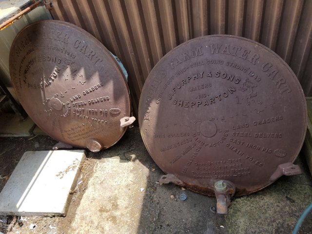 2 1942 Antique cast iron furphy tank ends - Antiques in Moe VIC ...