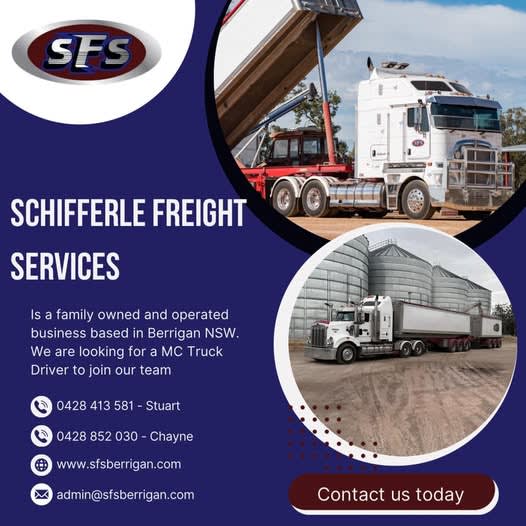 MC Driver(BERRIGAN)(Schifferle Freight Services (SFS Berrigan)) | Road Transport | Gumtree ...