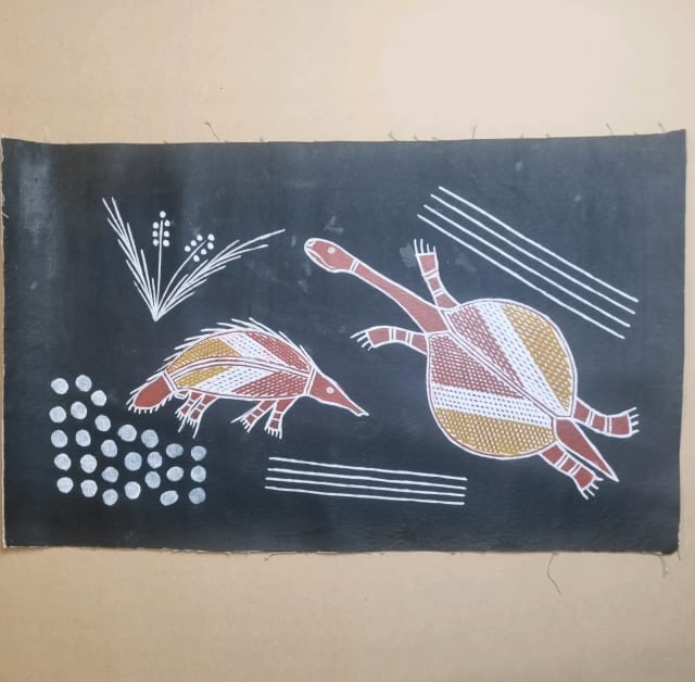 Aboriginal Artist NOEL NABEGEYO Turtle Fish 70cm x 43cm | Art | Gumtree ...