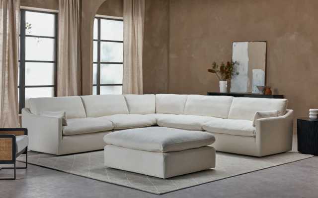 Nick Scali 7 seater corner modular Dream Lounge and ottoman - Sofas in ...