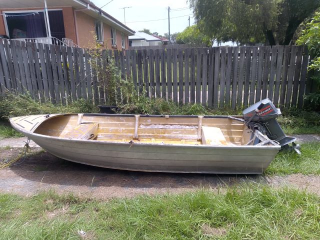 12ft aluminium dingy with motor as is quick sale | Tinnies & Dinghies ...