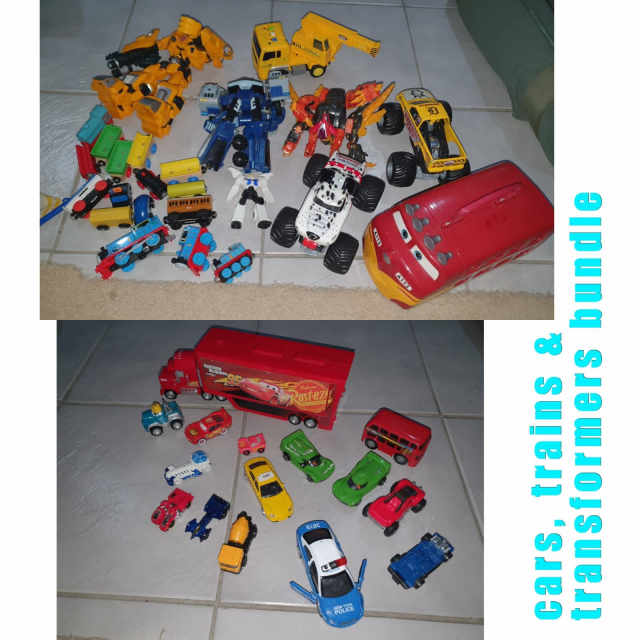3 transformers, Thomas the Tank and cars bundle Including A113 car bu ...