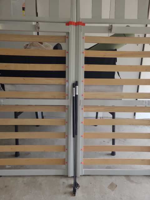 Caravan Bed frame, aluminium double split head and gas struts | Caravan ...