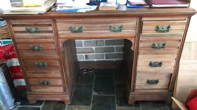 Vintage antique Phillips and Jones president colonial partner Desk ...