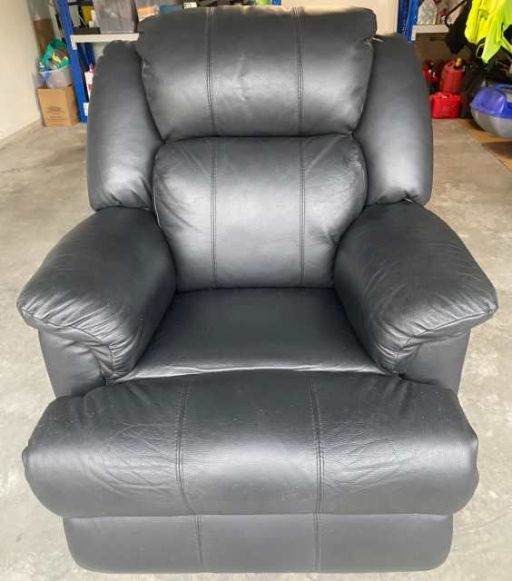 Luxury Linea Domo, Genuine Leather Cow Hide, Single Electric Recliner ...