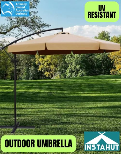 Outdoor Umbrella Cantilever Patio Shade Beige - Pickup / Delivery ...