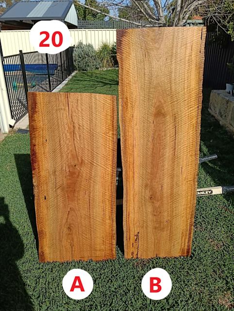 Curly Marri Timber Slab no.20 (1.2m x 54 55cm x 25mm) - Building ...