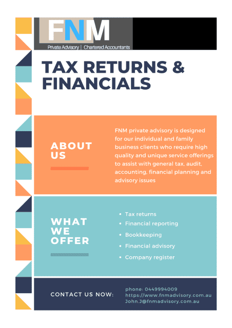 FNM Private Advisory | Tax, Insurance & Financial | Gumtree Australia ...