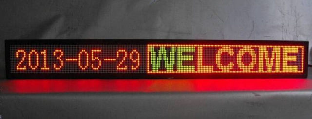Tricolor Indoor LED Programmable Message Sign Scrolling Board Pan ...