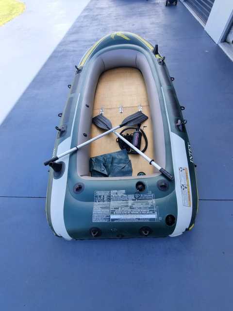 Boat, inflatable Intex Seahawk 4 with plywood deck. | Tinnies ...