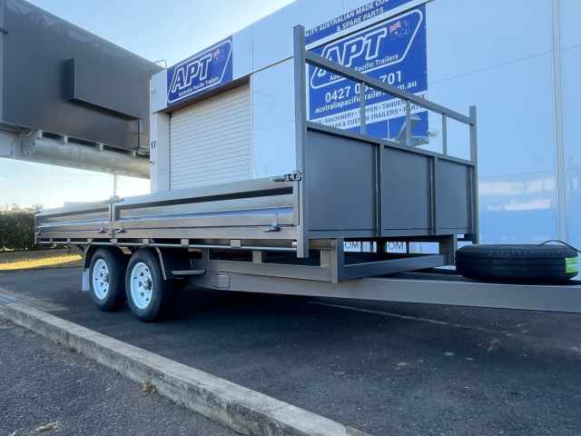 12X7 3T FLAT TOP TRAILER! DROP SIDES & LOADING RAMPS! APT TRAILERS ...