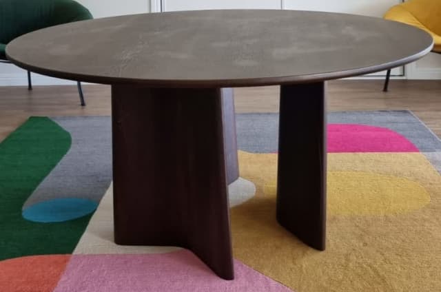 KING ISSHO TIMBER ROUND DINING TABLE - OPEN BASE | Dining Tables | Gumtree Australia Gympie Area ...