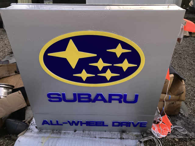 Garage illuminated Signage Subaru / man cave - Collectables in Port ...