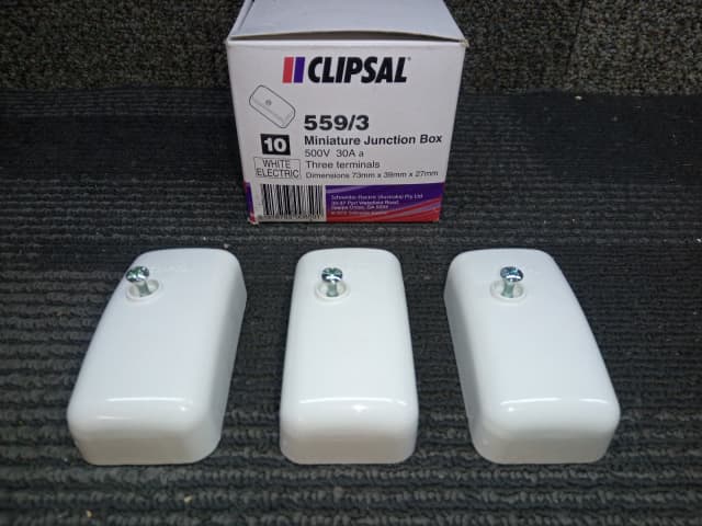 CLIPSAL 559/3 MINIATURE JUNCTION BOX 500V 30A - Building Materials in ...