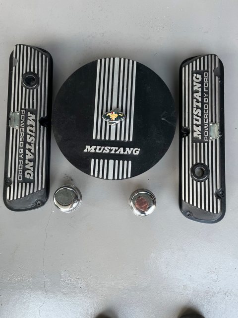 Ford Mustang 289 302 Windsor Rocker Cover Air Cleaner Set | Engine ...
