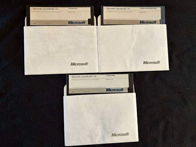 vintage 1987 microsoft basic 4.0 IBM PC floppy disks - Software in ...