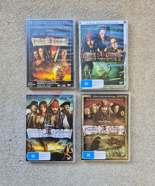Pirates of the Caribbean dvds 1-4 - CDs & DVDs in Sturt SA | Gumtree ...