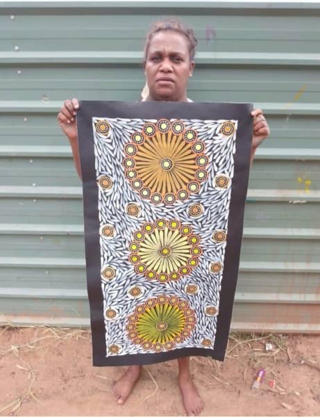 Aboriginal Artist DALLVINA RODERICK Bush Medicine, Bush Seeds, Wild B ...