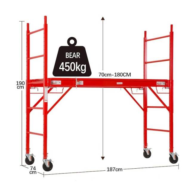 450KG Mobile Scaffold High Adjustable Platform Scaffolding AS/NZS NEW ...