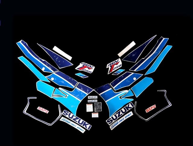 SUZUKI RGV250 VJ22A RGV250L 1990 FULL FAIRING STICKER GRAPHICS KIT ...