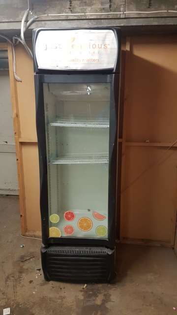 commercial display drink fridge single glass door showcase 386L ...