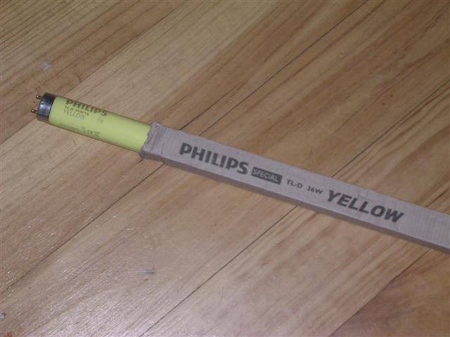 YELLOW Fluorescent Light Tubes, TL-D 36 W, SPECIAL, 1200 mm | Ceiling ...