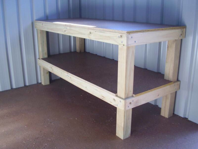 Timber Benches 1.8m Work Bench, timber storage bench wooden Work bench ...