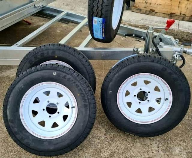 Sunraysia Powdercoated 185R14LT Ford 5 Stud Trailer Rim and Quality Ty ...